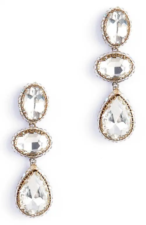 Deepa Gurnani Hadlee Drop Earrings - Silver
