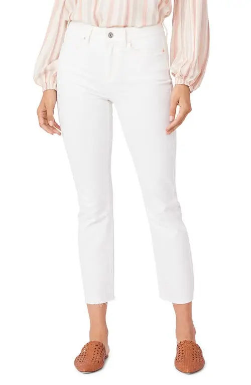 Paige Cindy High Waist Raw Hem Ankle Straight Leg Jeans - Tonalecru