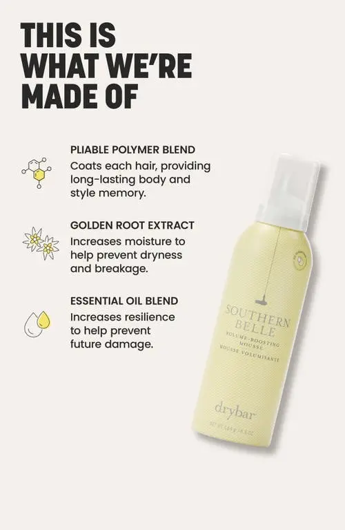 DRYBAR Southern Belle Volume-boosting Mousse - No Color