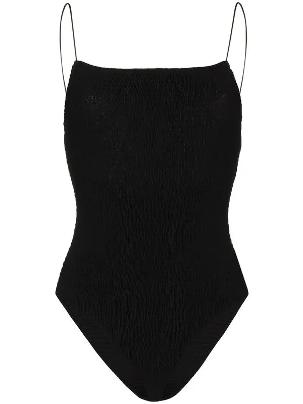 TOTEME Smocked One-piece Swimsuit - Black