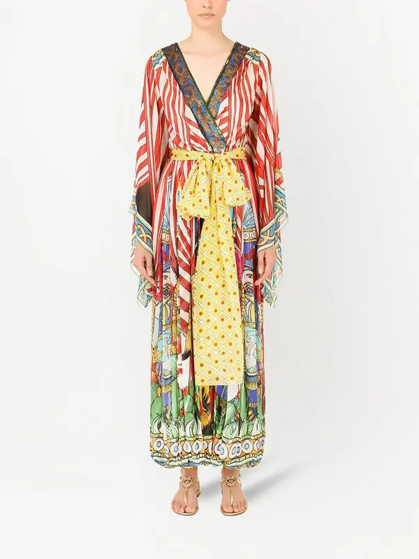 Dolce & Gabbana Carretto-print Chiffon Jumpsuit