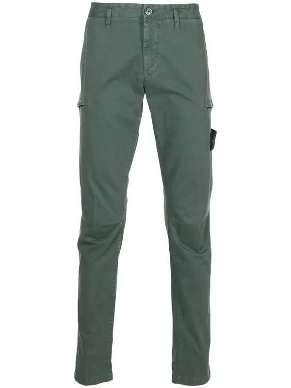 Stone Island Tapered Cargo Trousers - Green