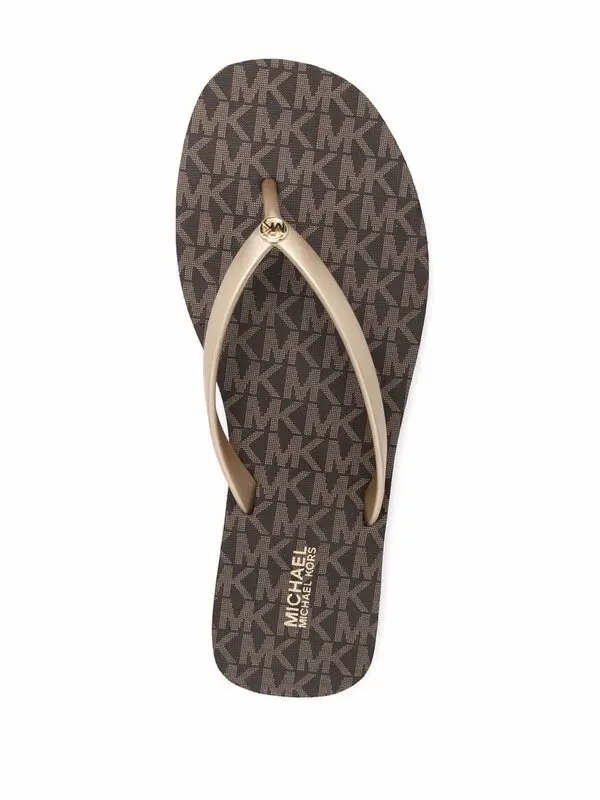 Michael Kors Monogram Flip Flops