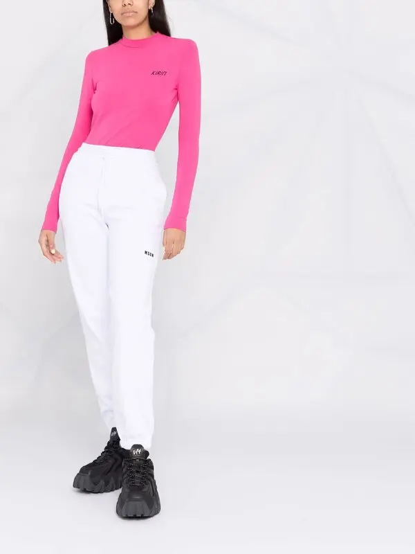 MSGM Logo-print Cotton Joggers - White