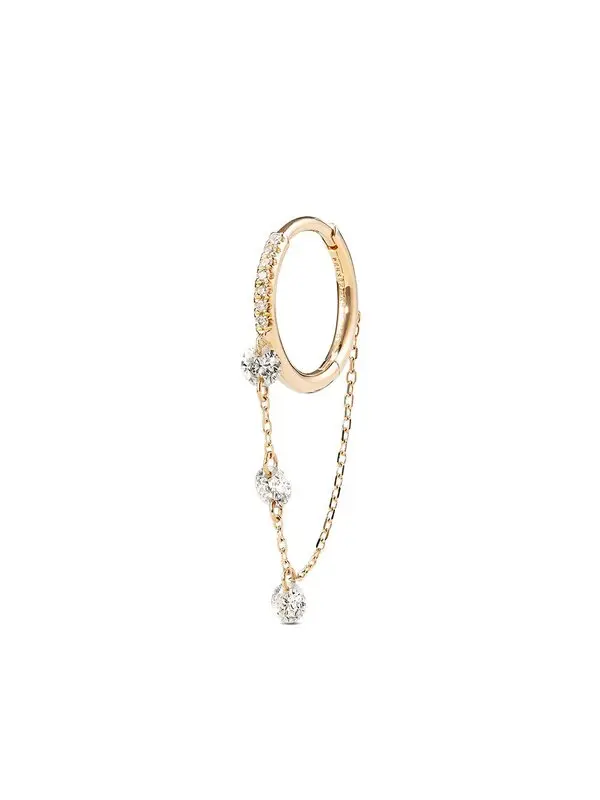 PERSEE 18k Yellow Diamond Hoop Earring - Gold