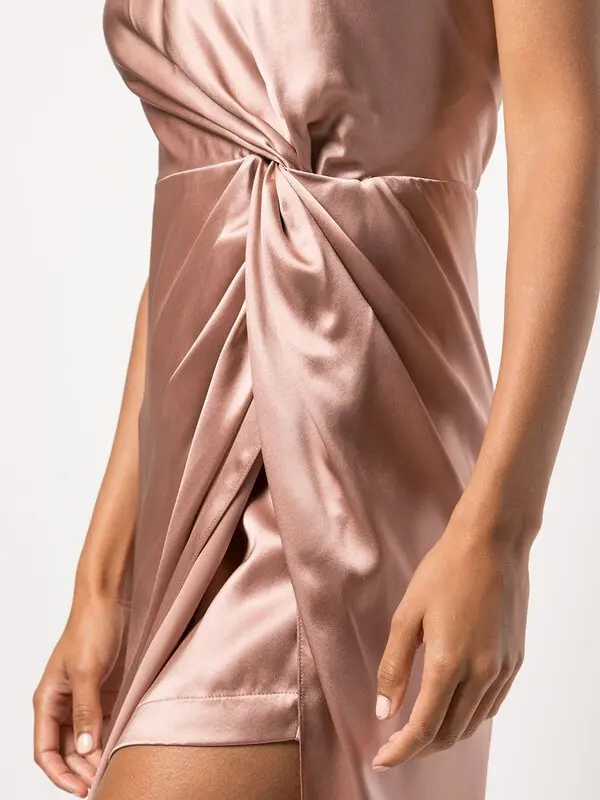 Michelle Mason Twist-knot Silk Gown - Pink