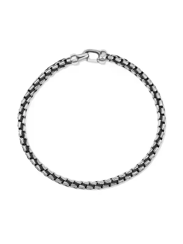 David Yurman 10mm Woven Box Chain Bracelet - Silver