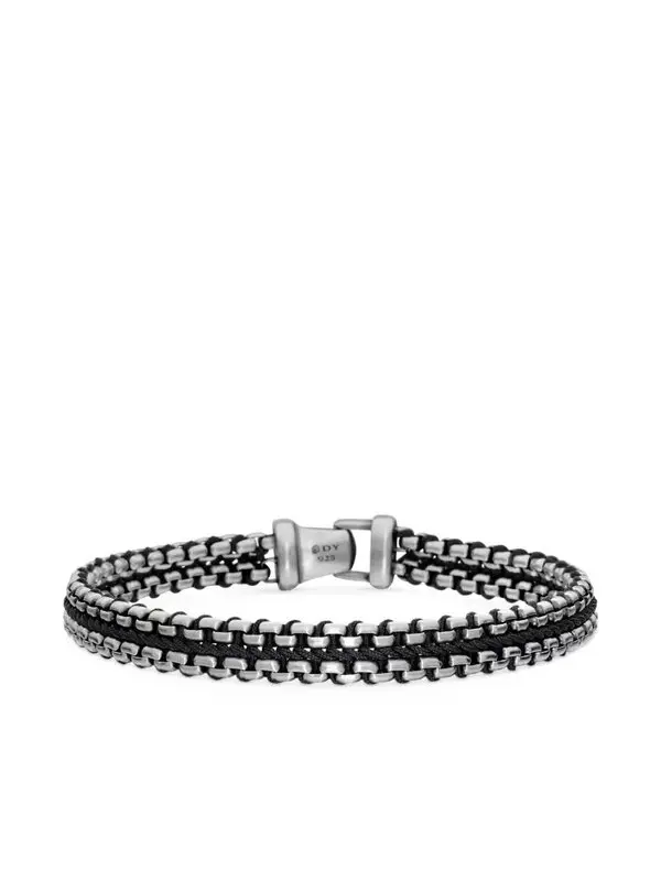 David Yurman 10mm Woven Box Chain Bracelet - Silver