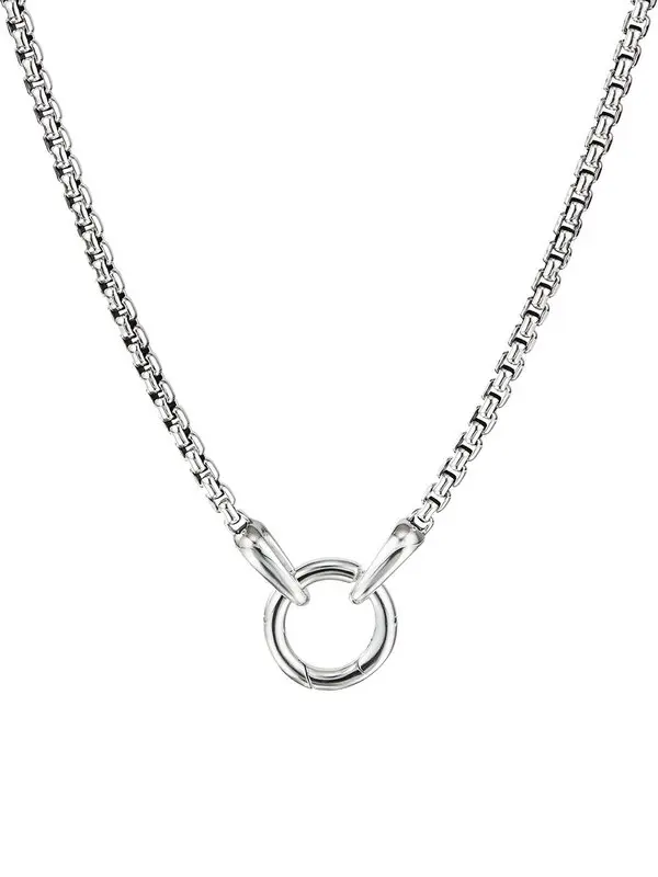 David Yurman Sterling Amulet Box Chain Necklace - Silver