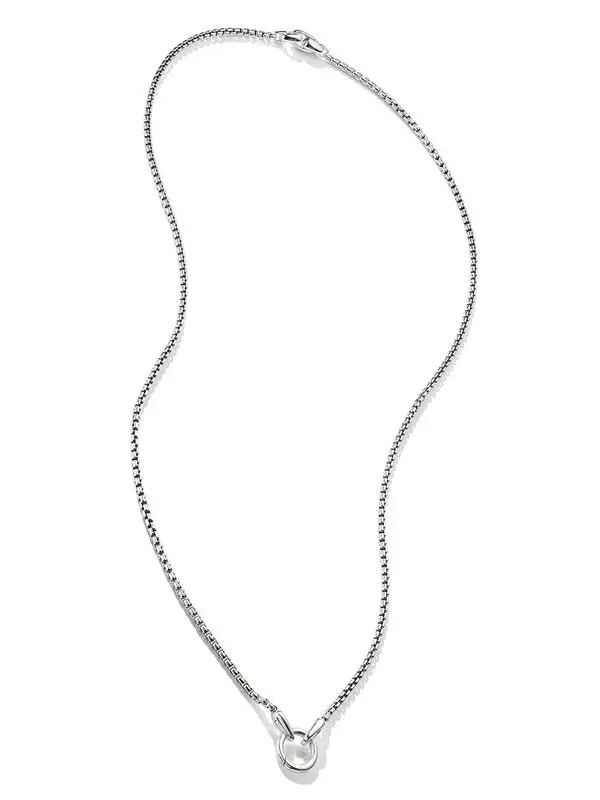 David Yurman Sterling Amulet Box Chain Necklace - Silver