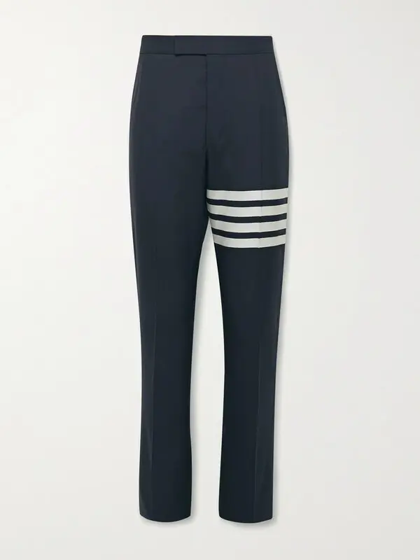 Thom Browne Slim-fit Tapered Striped Wool Suit Trousers - Blue
