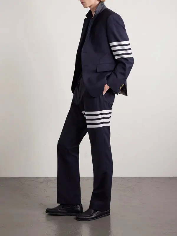 Thom Browne Slim-fit Tapered Striped Wool Suit Trousers - Blue