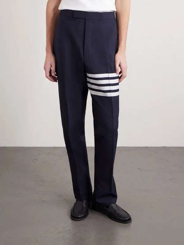 Thom Browne Slim-fit Tapered Striped Wool Suit Trousers - Blue