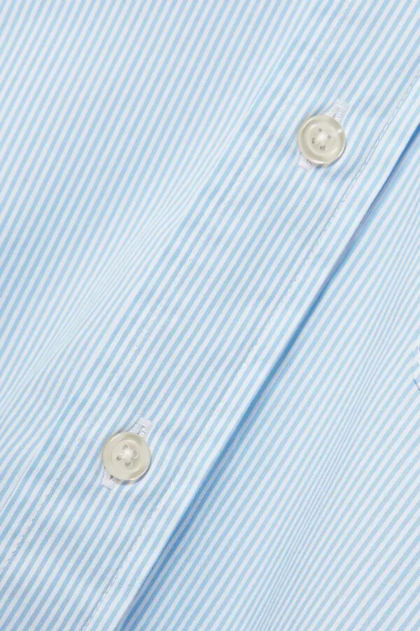 R13 Oversized Striped Oxford Shirt - Blue