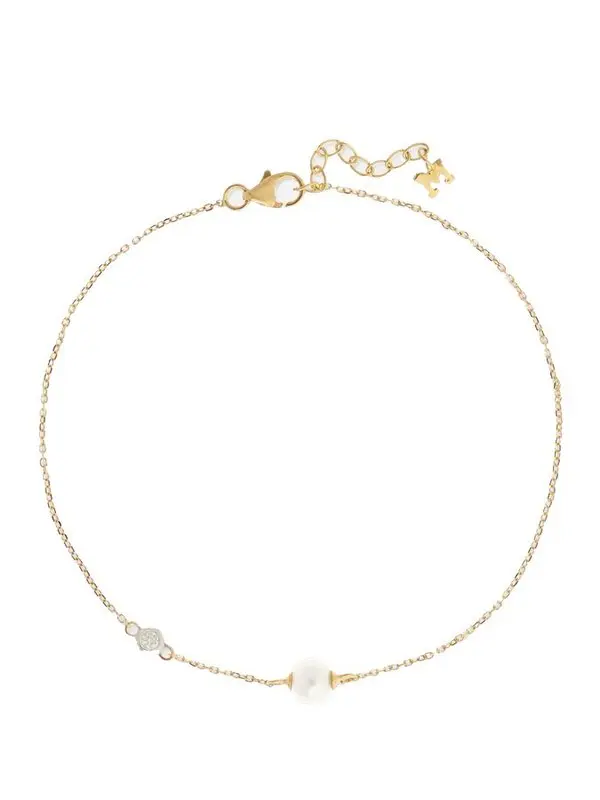 Mateo 14-karat Pearl And Diamond Bracelet - Gold