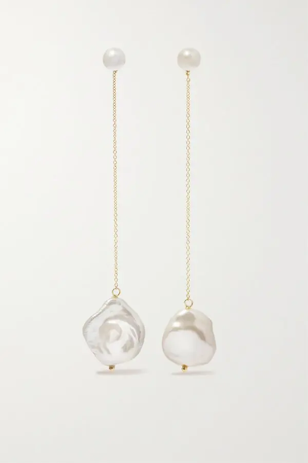 Mateo Duality Pearl Drop Earrings - Off-white