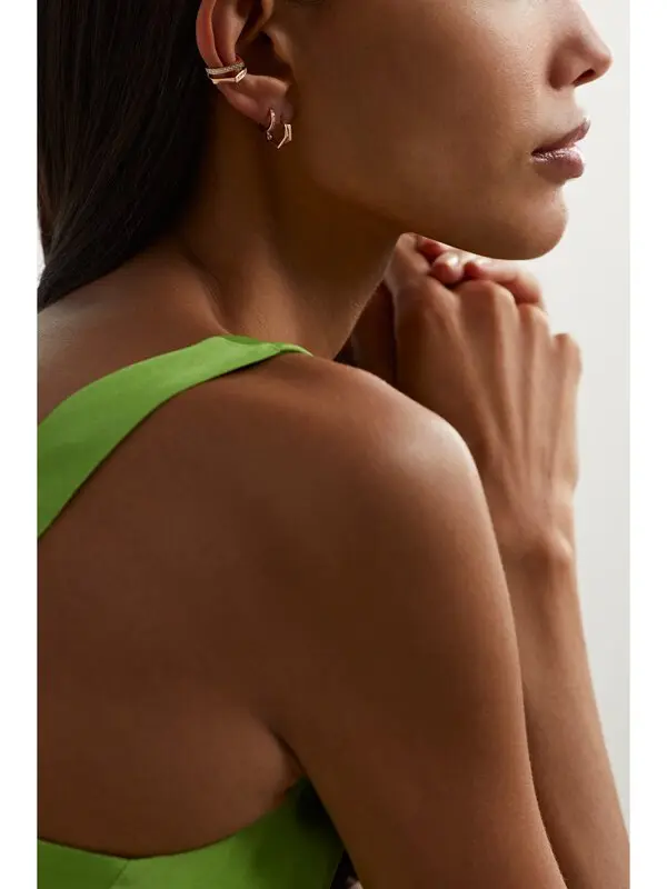REPOSSI 18-karat Rose Single Hoop Earring