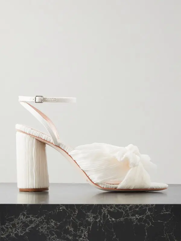 LOEFFLER RANDALL Camellia Bow-embellished Sandals - Neutrals