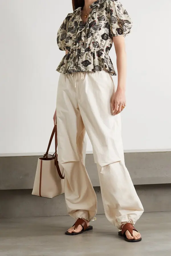 Ulla Johnson Nadya Ruffled Floral-print Cotton-blend Voile Blouse