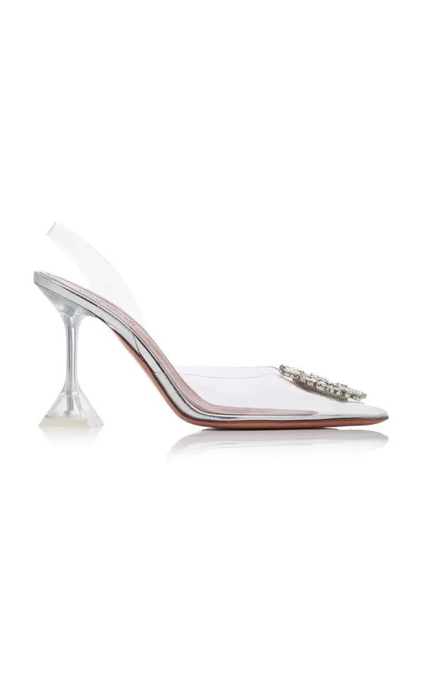 Amina Muaddi Begum Crystal-embellished Pumps - Clear