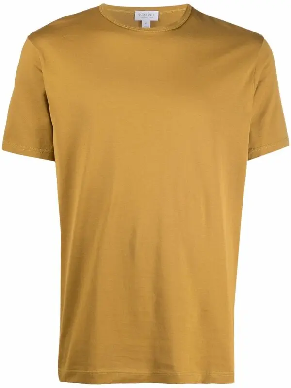 Sunspel Short-sleeved Cotton T-shirt - Gold