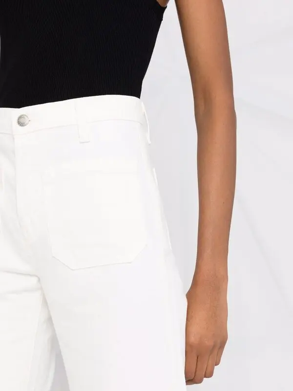 NILI LOTAN Florence High-waist Flared Jeans - White