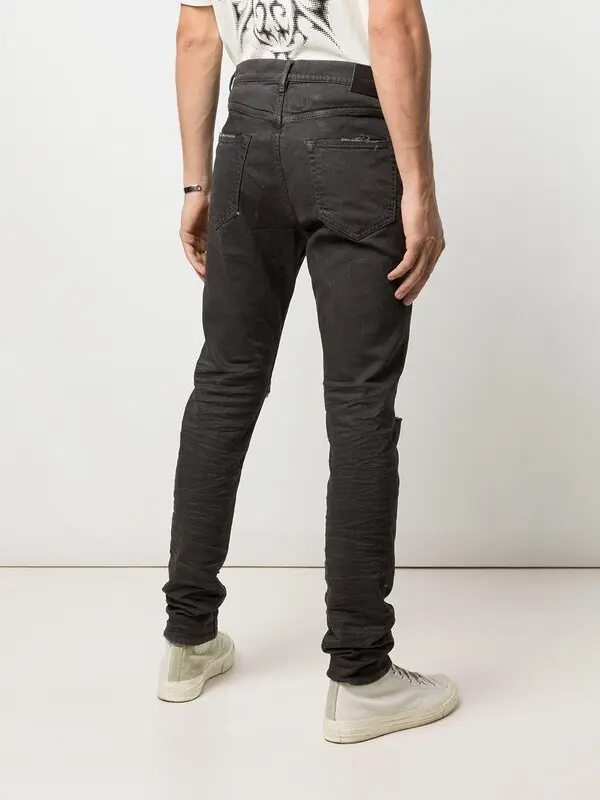 PURPLE BRAND Ripped Detail Slim Fit Jeans
