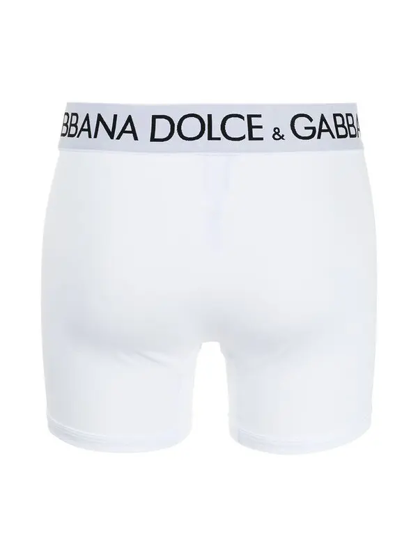 Dolce & Gabbana Logo-waistband Boxer Shorts - White