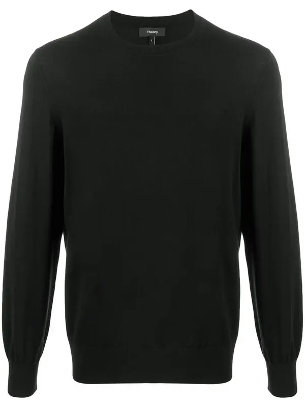 Theory Long Sleeve Knitted Jumper - Black