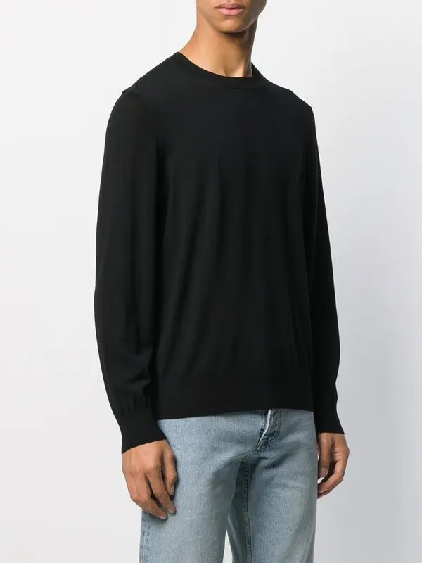 Theory Long Sleeve Knitted Jumper - Black