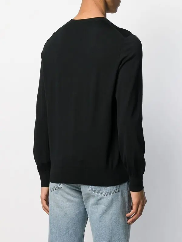 Theory Long Sleeve Knitted Jumper - Black