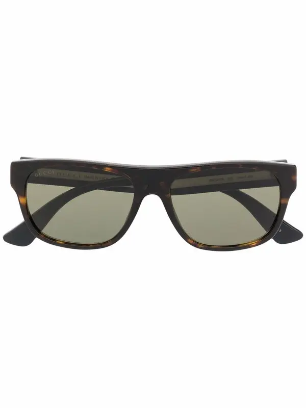 Gucci Rectangle-frame Sunglasses - Brown
