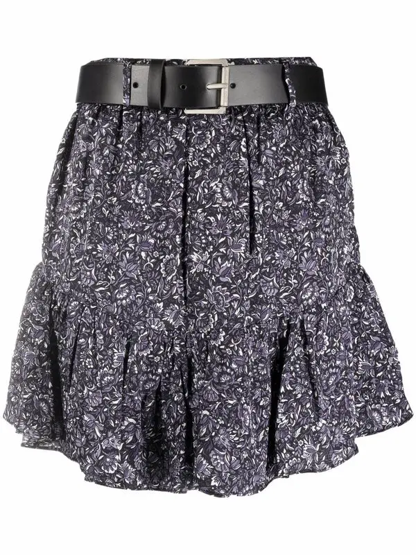 Michael Kors Belted-waist Skirt - Black