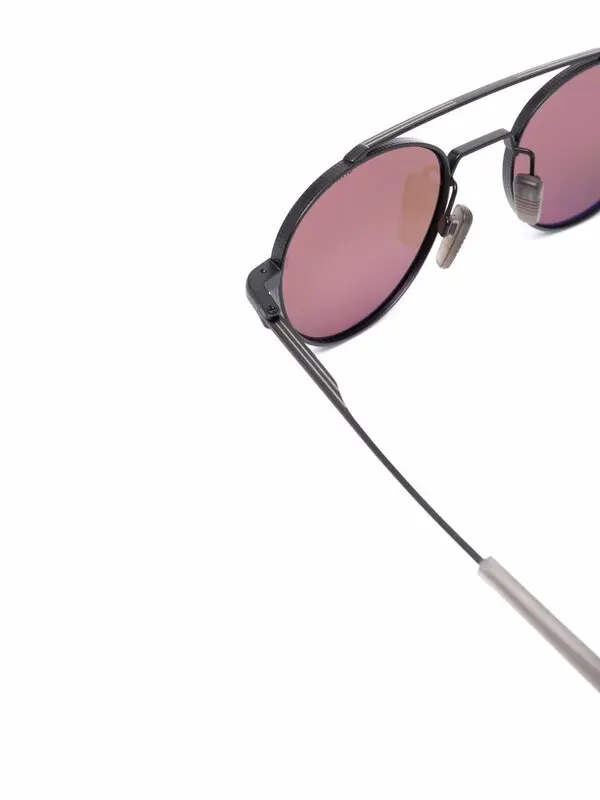 Dita Round Pilot Sunglasses - Black