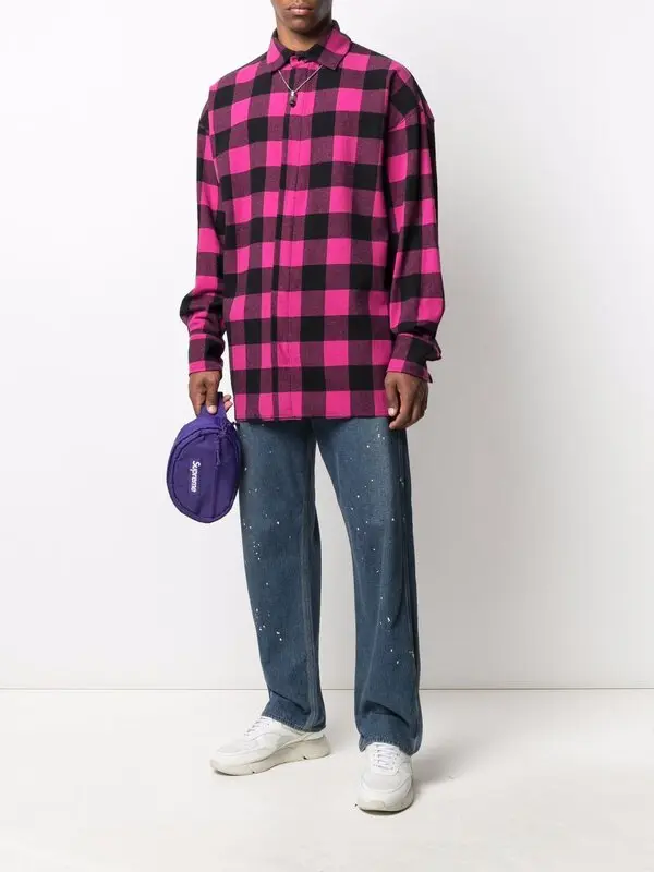 Palm Angels Check-print Logo Shirt