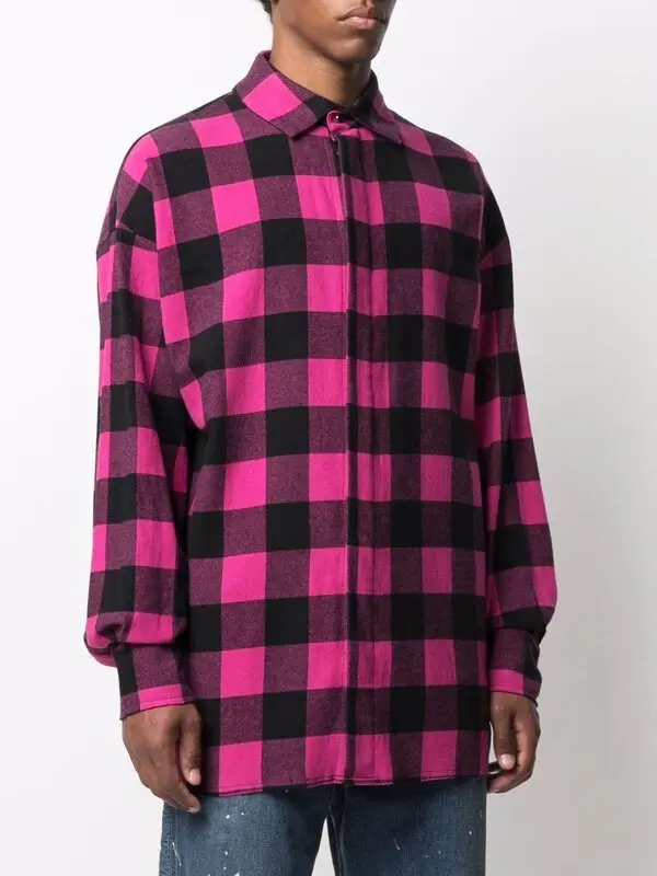 Palm Angels Check-print Logo Shirt