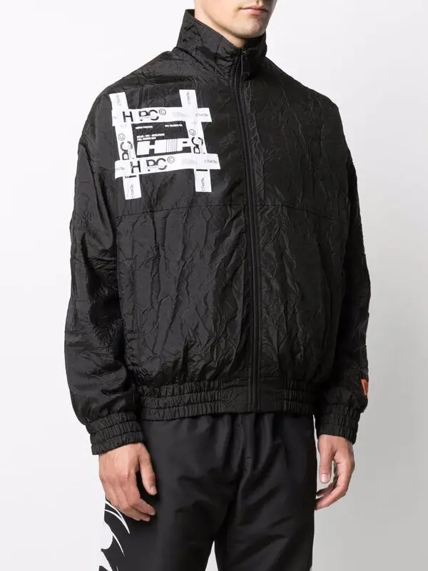 Heron Preston Logo-print Crinkled Windbreaker