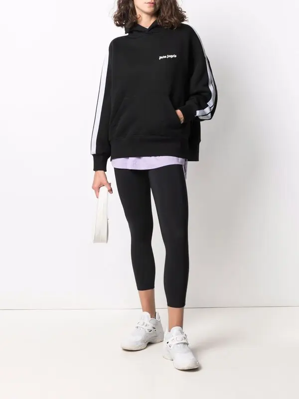 Palm Angels Logo-print High-rise Leggings - Black