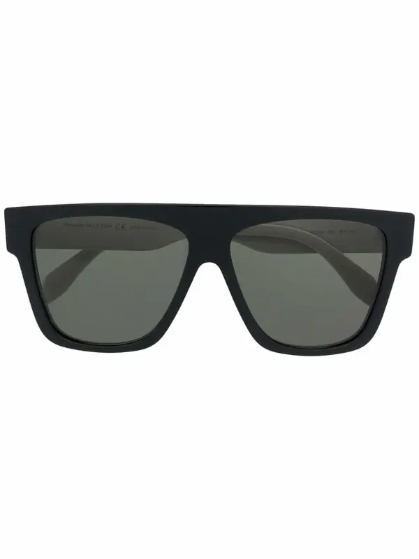 Alexander McQueen Oversized Visor Sunglasses - Black