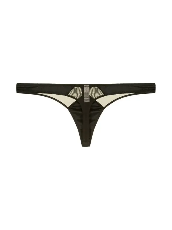FLEUR DU MAL Top Stitch Thong - Black