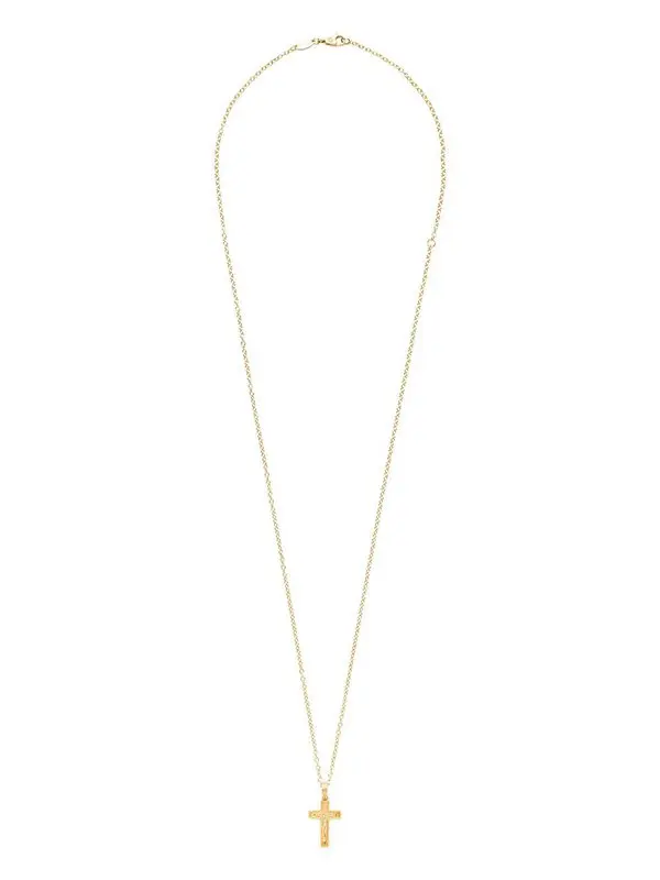 Dolce & Gabbana 18k Yellow Cross Pendant Necklace