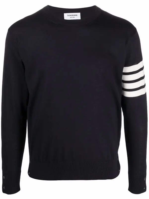 Thom Browne 4-bar Knitted Jumper - Blue