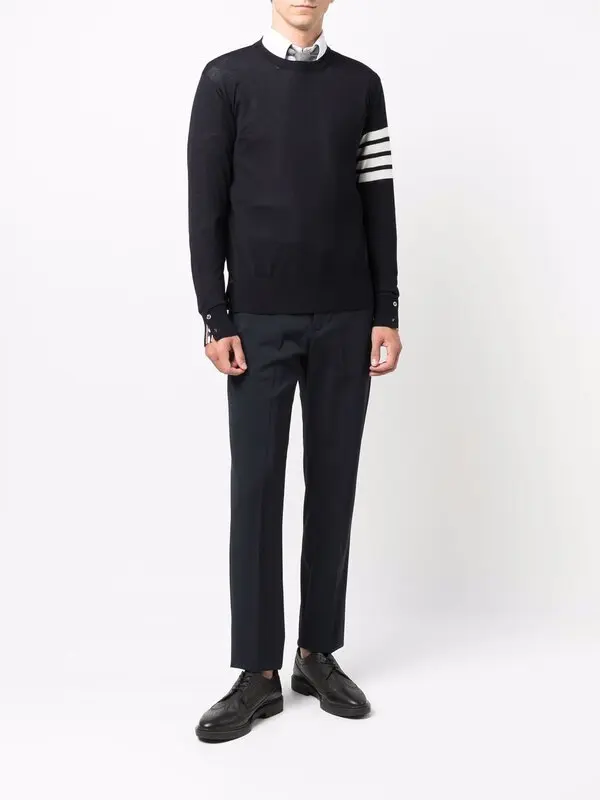 Thom Browne 4-bar Knitted Jumper - Blue