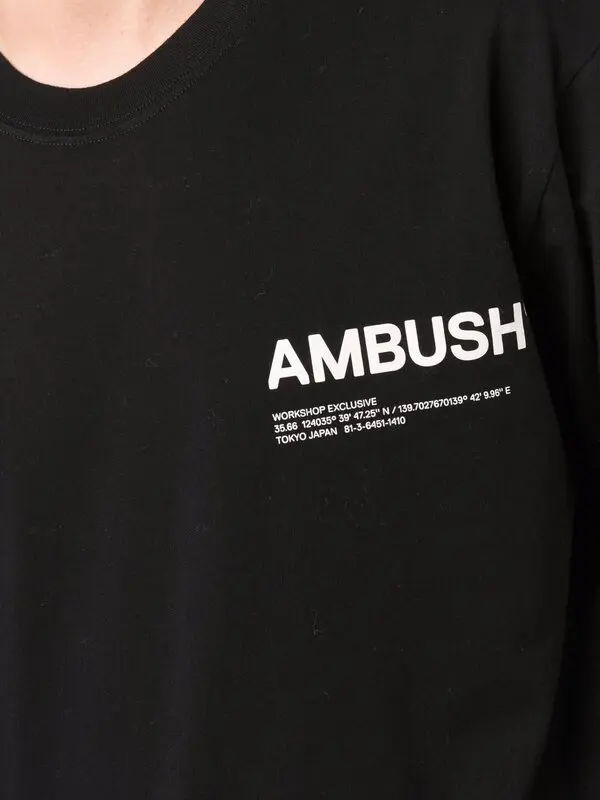 AMBUSH Logo-print Cotton T-shirt - Black