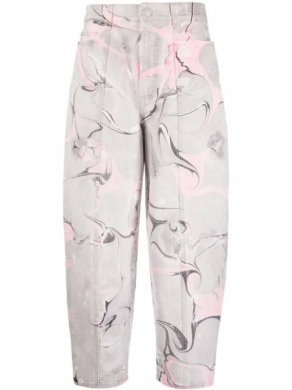 Stella McCartney Marble-print Tapered Jeans