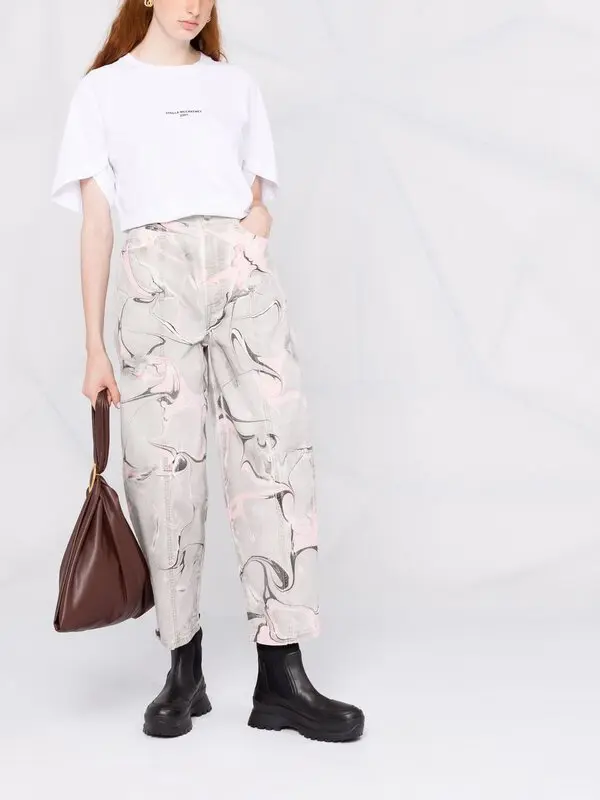 Stella McCartney Marble-print Tapered Jeans