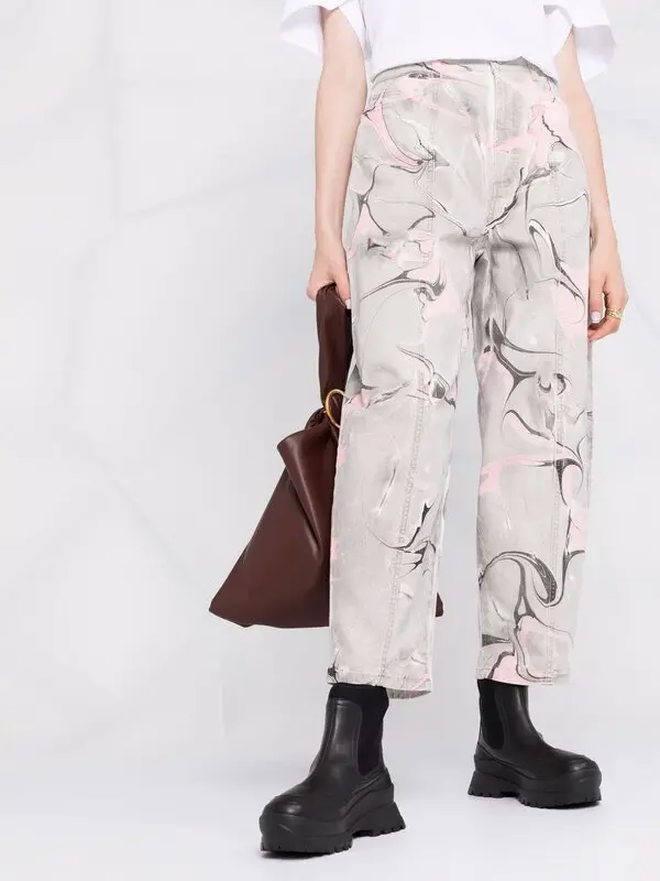Stella McCartney Marble-print Tapered Jeans