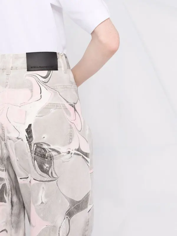Stella McCartney Marble-print Tapered Jeans