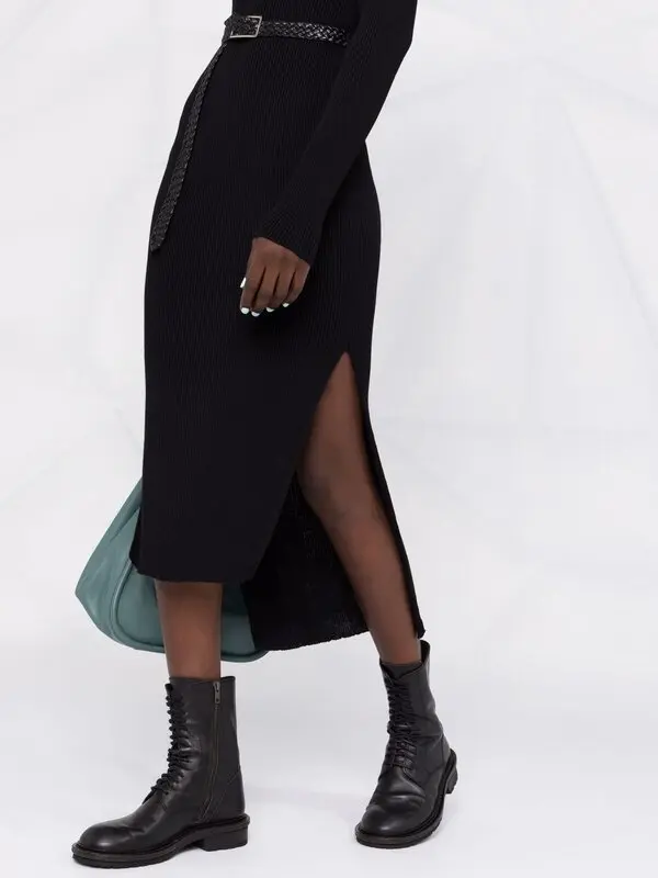 Philosophy Di Lorenzo Serafini Ribbed-knit Fitted Midi Dress
