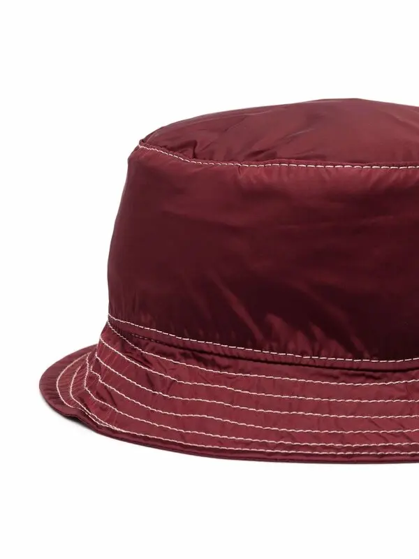 MAISON MICHEL Nylon Bucket Hat - Red